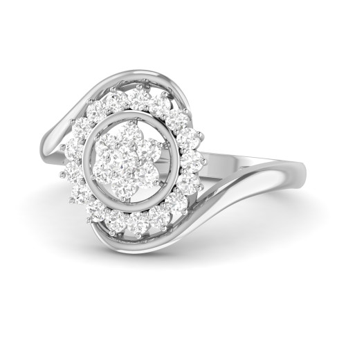 The Marcelina Diamond Silver Ladies Ring Ships Faster by PC Jeweller ...