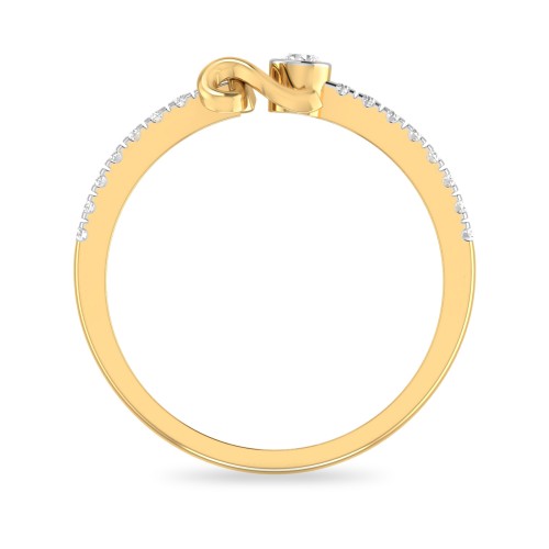 The L Alphabet Diamond Ring | PC Jeweller