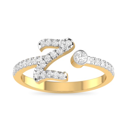 The Z Alphabet Diamond Ring | PC Jeweller