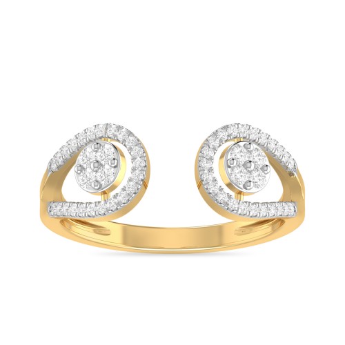 The Duo Diamond Ring by PC Jeweller