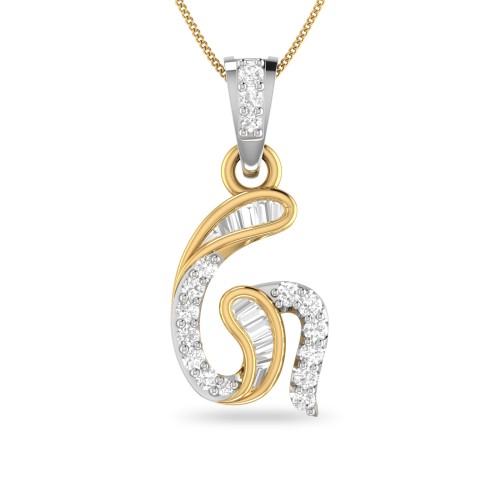 The G Alphabet Diamond Pendant | PC Jeweller