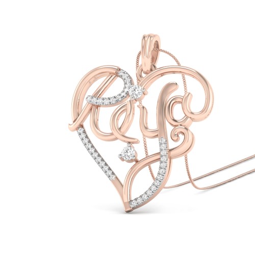 The Riya Heart Diamond Pendant by PC Jeweller