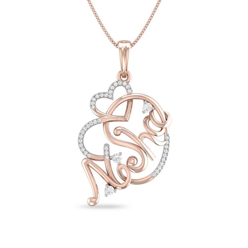 The Nisha Heart Diamond Pendant by PC Jeweller