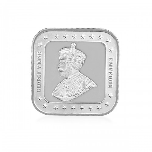 100 Gram George V King Silver Coin by PC Jeweller