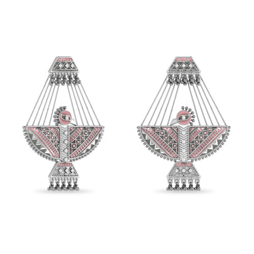 The Dashini Silver Earrings by PC Jeweller