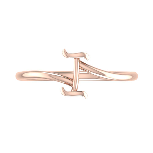 The LoveGold Alphabet I Gold Ring by PC Jeweller