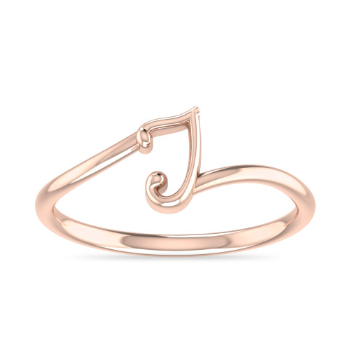 The LoveGold Alphabet J Gold Ring by PC Jeweller