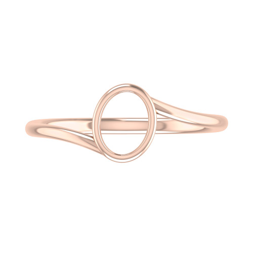 The LoveGold Alphabet O Gold Ring by PC Jeweller