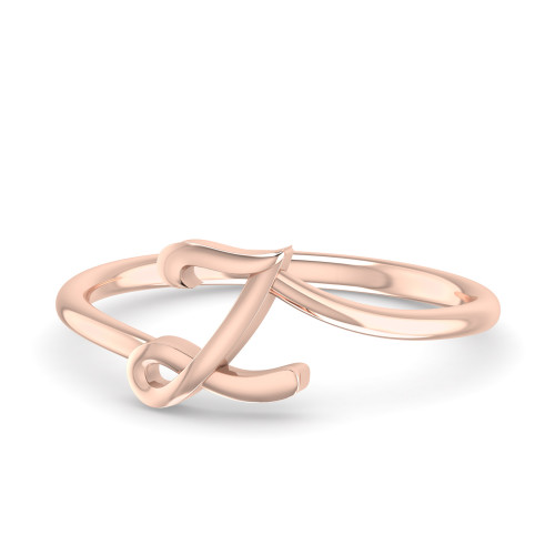 The LoveGold Alphabet Z Gold Ring by PC Jeweller